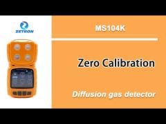 「Zero calibration」Portable Four-In-One Toxic And Harmful Gas Detector MS104K
