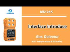 MS104K Gas Detector Interface Introduce with Temperature and Humidity