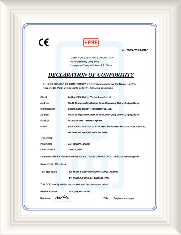  - Beijing KES Biology Technology Co., Ltd.