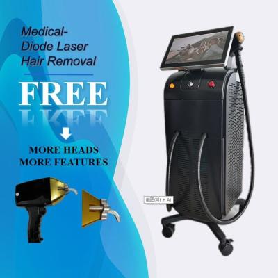 Cina Ghiaccio il titanio 755 808 1064nm dispositivo 1200w 1800w di depilazione del laser a diodi non dolore in vendita