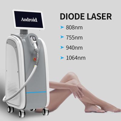 China Pijnloze 1200W 808nm diode laser ontharing machine salon gebruik Te koop