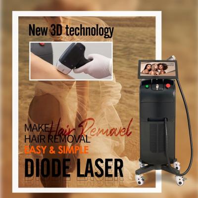 China Traditionele 808 diode laser voor haarverwijdering 3 golf 755nm 808nm 1064nm Te koop