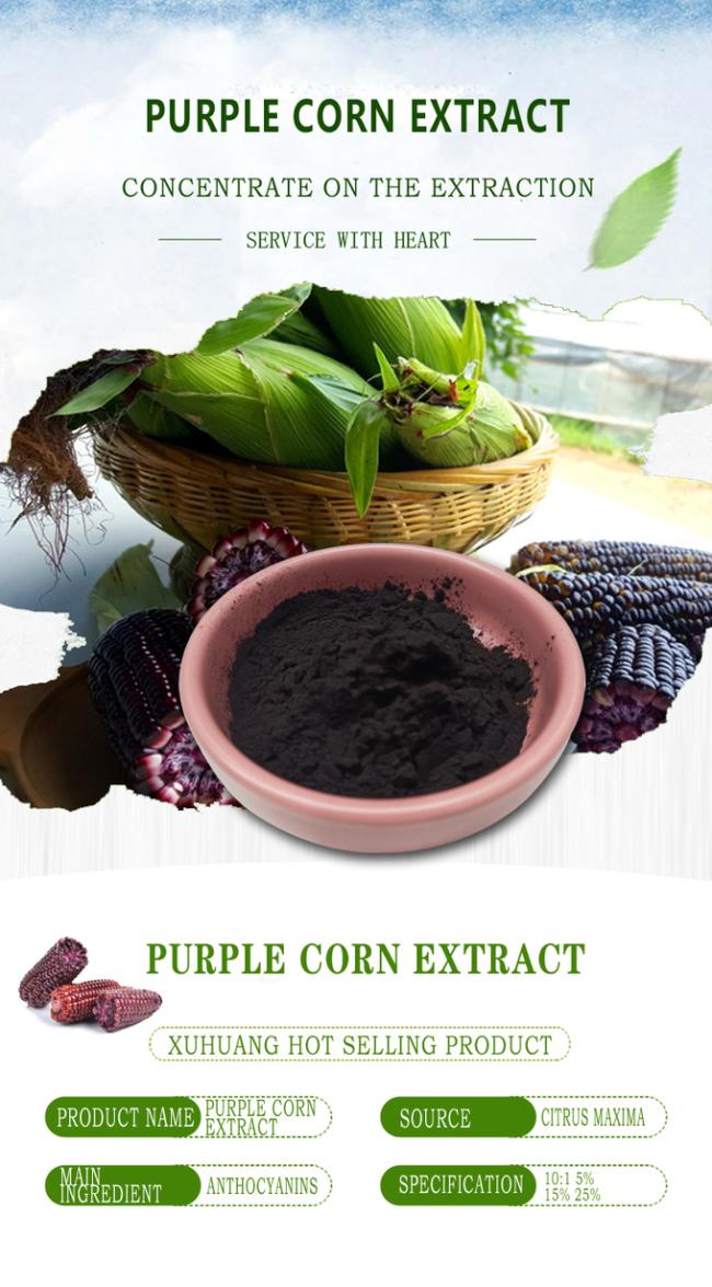 Anthocyanin Zea Mays Purple Corn Extract Dark Purple Powder 35% 0