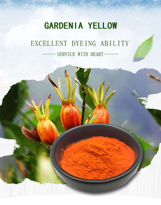 Food Colouring Natural Food Additives Gardenia Yellow Powder 94238-00-3 C44H64O24 0