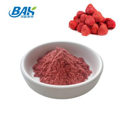 China Natürliche Obst- und Gemüsepulver Gefriergetrocknete Erdbeerpulver 95% Pass 80 Mesh zu verkaufen