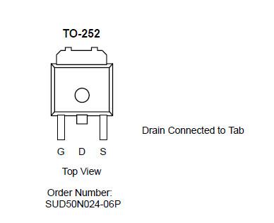China N-Channel 22-V (D-S) 175C MOSFET VISHAY SUD50N024-06P 50N024 TO-252 for sale