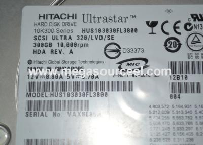 中国 日立元のサーバー ハード・ドライブHUS103030FL3800 300 GBのSCSI 80 Pin U320 10K RPM BD300884C2 販売のため