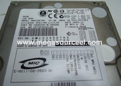 中国 元のHP MAP3367NPは冨士通から36.7 GBのSCSI 68 Pinのハード ディスク10K RPM作ります 販売のため