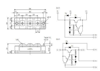 中国 QM50E2Y-2H QM50E2Y-2H の中型力の切換えの使用はタイプ三菱 igbt 力モジュールを絶縁しました 販売のため