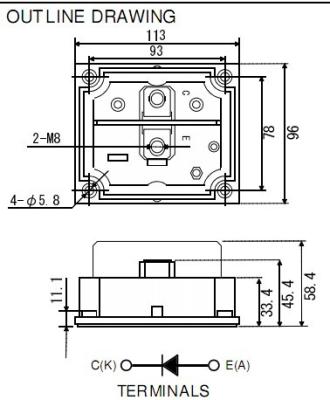 Cina Modulo di potere SOLIDO FUNZIONALE del igbt di MITSUBISHI dei CONDENSATORI ELETTROLITICI del POLIMERO ALUNMINUM di MDN1200C33 MDN1200C33 in vendita
