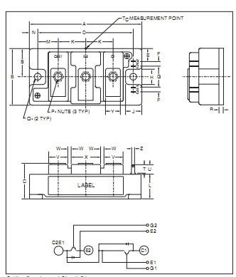 China Módulo de poder do igbt de MITSUBISHI do USO do INTERRUPTOR do PODER SUPERIOR de CM150DU-24NFH CM150DU-24NFH à venda