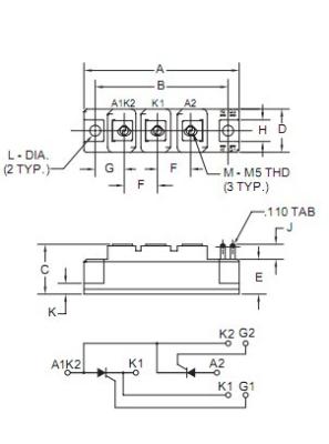 Cina CM4308A2 CM4308A2 si raddoppiano modulo di potere del igbt di MITSUBISHI di volt Amperes/800 dei moduli 25 dell'SCR POW-R-BLOK™ in vendita