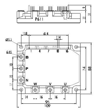 Cina Modulo di potere intelligente di FUJITSU IGBT del modulo di potere del modulo di potere di IGBT 7MBP150RF060 in vendita