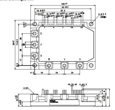 China Módulo de poder inteligente de FUJITSU IGBT do módulo de poder do módulo de poder 7MBP150KB060 de IGBT à venda