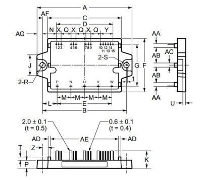 Cina PM10CZF120-7 FACENDO USO del modulo di potere INTELLIGENTE di MITSUBISHI IGBT dei MODULI di POTERE in vendita