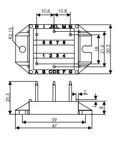 Cina Modulo di potere trifase di FUJITSU IGBT del ponte raddrizzatore di VUE22-08N07 ECO-PAC TM in vendita