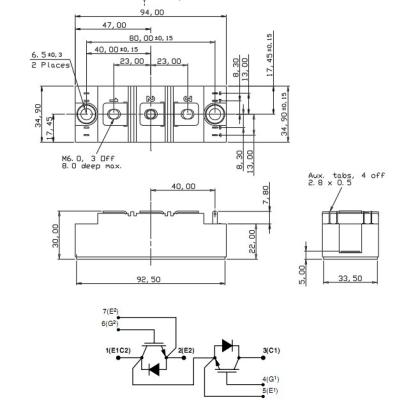 Cina Modulo di potere di FUJITSU IGBT del modulo del selettore rotante del modulo di potere di IGBT DIM200PLM33-A019 IGBT in vendita