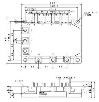 China IGBT-van de de Machtsmodule FUJITSU IGBT van de Machtsmodule 7MBP150KB060-03 Intelligente de Machtsmodule Te koop