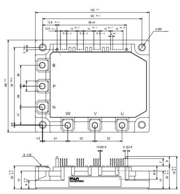 中国 IGBT 力モジュール 7MBP50RE120 理性的な力モジュールの冨士通 IGBT 力モジュール 販売のため