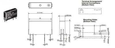 중국 5개까지 OMRON 낮은 신호 릴레이 복각 전환하는 G6DS-1A-24V 이하 소형 릴레이 판매용