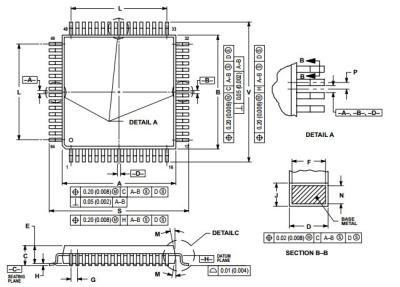 Cina Unità MC68HC908AB32C MOTOROLA MQFP64 del microcontroller del chip HCMOS del circuito integrato in vendita