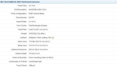 China El panel LCD mecanografía NL6448BC26-08D, NL8060BC21-11C, exhibición del LCD de los pixeles de la pulgada 640x480 del NEC 8,4 en venta
