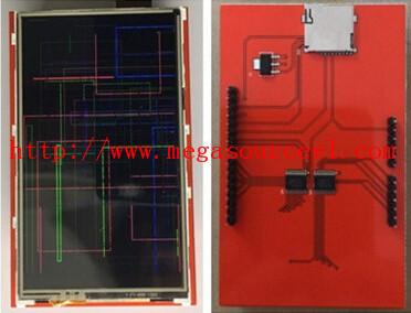 China módulo de 350CD/M2 TFT LCD para el tft lcd RGB interf8/9/16 /18 parallel/SP del wqvga de IC 400*240 de la impulsión del panel táctil ILI9327 del UNO R3 en venta