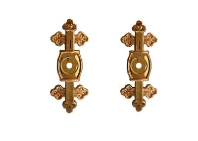 China Pale Gold Coffin Bracket Surface Decoration Cross Shape For Casket Screw for sale