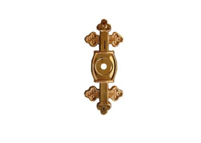 China Funeral Coffin Bracket Cross 6# Shape Gold Color PP Recycle Plastic Material for sale