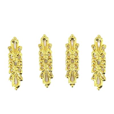 China Long Vertical Floral Carved Electroplated Plastic Bracket Of Funeral Coffin Decoration Hardware Suppliers for sale