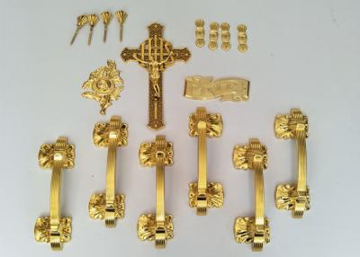 China Plastic Funeral Coffin Handles African Style H9002 Set Customized In Gold Color for sale