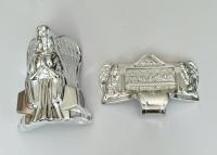 China Silver Polished Plating Casket Hardware / Unique Design Coffin Ornaments for sale