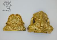 China Embroidered Panel Casket Hardware Kit Gold Plastic Material for sale