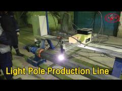 Galvanised Light Pole Production Line CNC Plasma Cutting High Speed