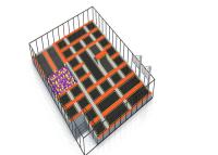 China Indoor Jump Zone Trampoline Customized Space With Big Foam Pit for sale