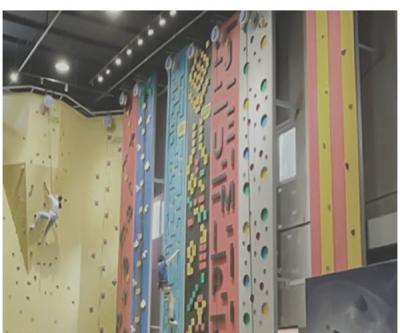 China Artificial Backdrop Rock Climbing Wall Mixcolor PVC Material Pre Made for sale