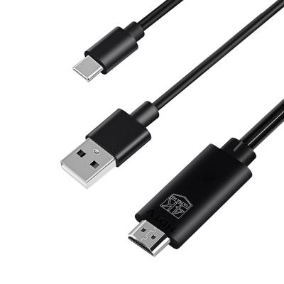 Cina tipo C di 4K 30Hz al cavo di HDMI HDTV per il computer portatile, 10 cavo nichelato di HDTV HDMI del piede in vendita