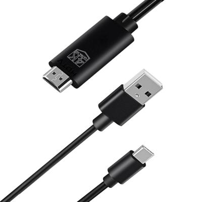 Cina tipo C di 4K 30Hz al cavo di HDMI HDTV per il computer portatile, 10 cavo nichelato di HDTV HDMI del piede in vendita