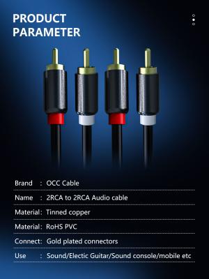 Cina L'alta fedeltà di HDTV un audio e un video da 6 piedi cabla il maschio 2RCA al maschio 2RCA in vendita