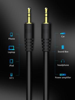 Cina Millimetro di 5 piedi e 3,5 di audio cavo ausiliario, cavo stereo dell'automobile di IPod in vendita