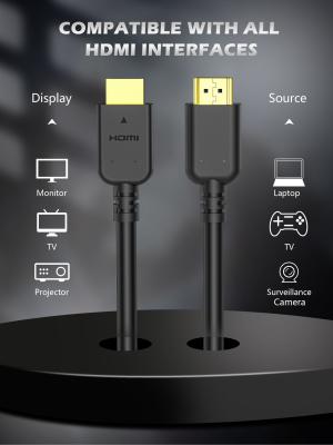 China De hoge snelheid Verklaarde Optische Hdmi Kabel van 48Gbps 8k 10 Voet Zwarte Kleur Te koop