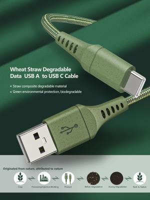 Cina Tipo di cavo di carico amichevole di ECO linea di dati intrecciata di nylon di C per il carico del cavo di iPhone velocemente biodegradabile in vendita
