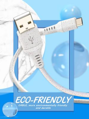 Cina Wheat Straw PD USB Data Cable Android Micro 2.4A Fast Charging Cable in vendita