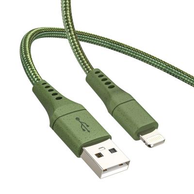 Cina 8 Pin Data USB Cable Straw Material With Braided Jacket in vendita