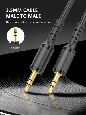 Cina 3.5mm Male To Male Stereo Aux Cord 3ft 1m Tangle Free Compatible With Headphone Phone 2018 in vendita