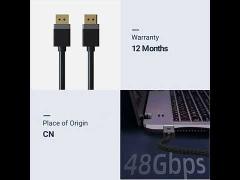 DP1.2 21.6Gbps PC TV 4K Displayport Cable ABS Connectors PVC Strain