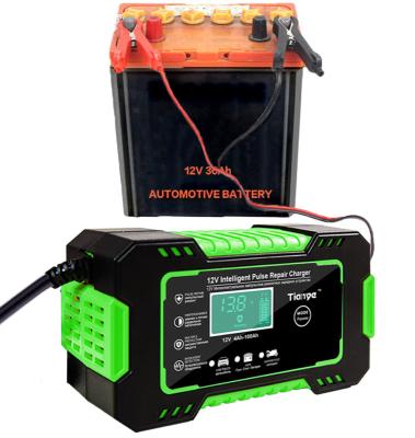 China Pulse Repair Motorcycle Lead Acid Battery Charger 12V 6A for sale