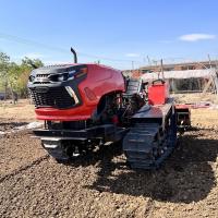 China Multifunction Compact Crawler Tractor Farm Equipment With Loader And Backhoe for sale
