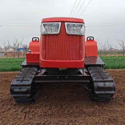 China Agricultura 80HP Tractor de rastreamento totalmente automático Mini cultivador Bulldozer for sale