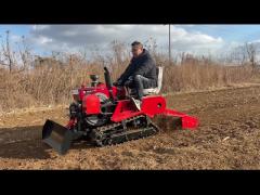 Trator de pista de borracha pequeno Crawler Multifuncional Paddy Field Crawler Mini Tractor 25 HP